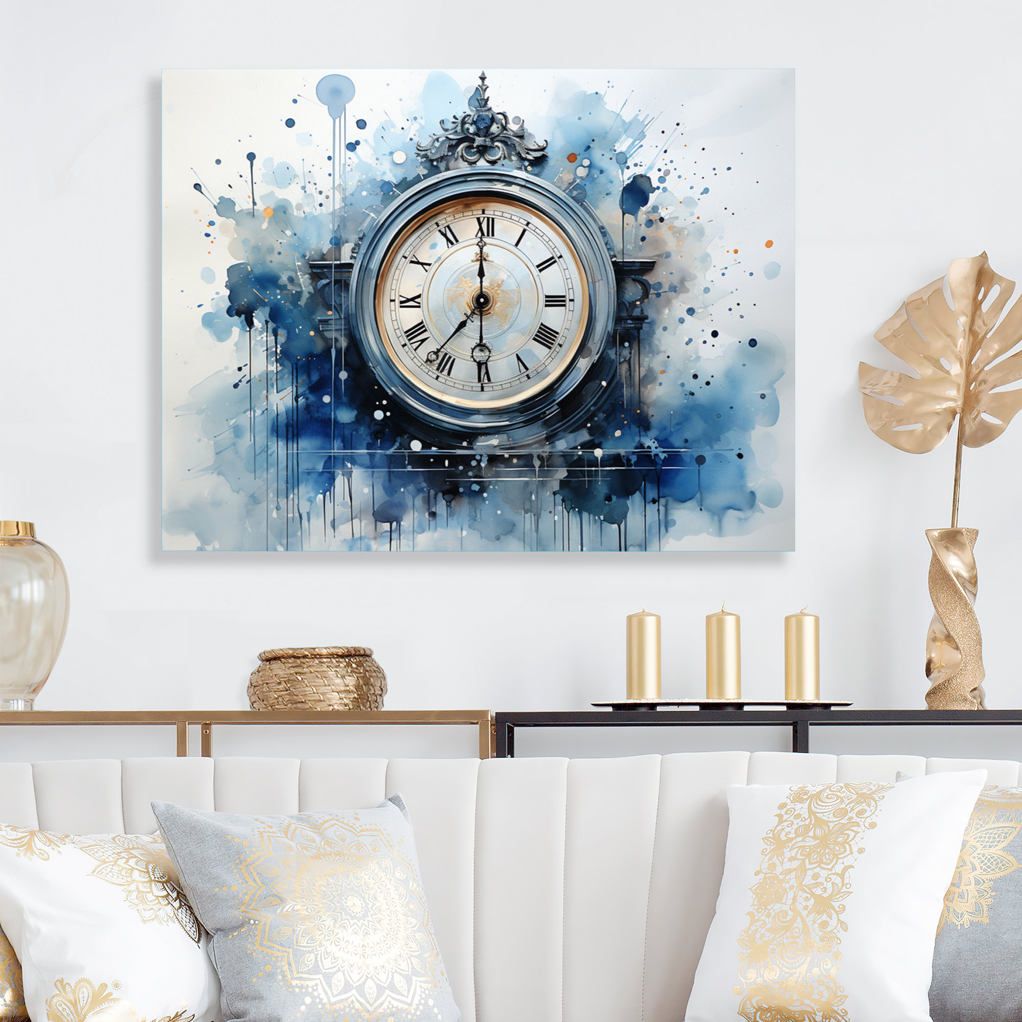 House of Hampton Clock Modern Artistry - Fashion Metal Wall Art Prints ...