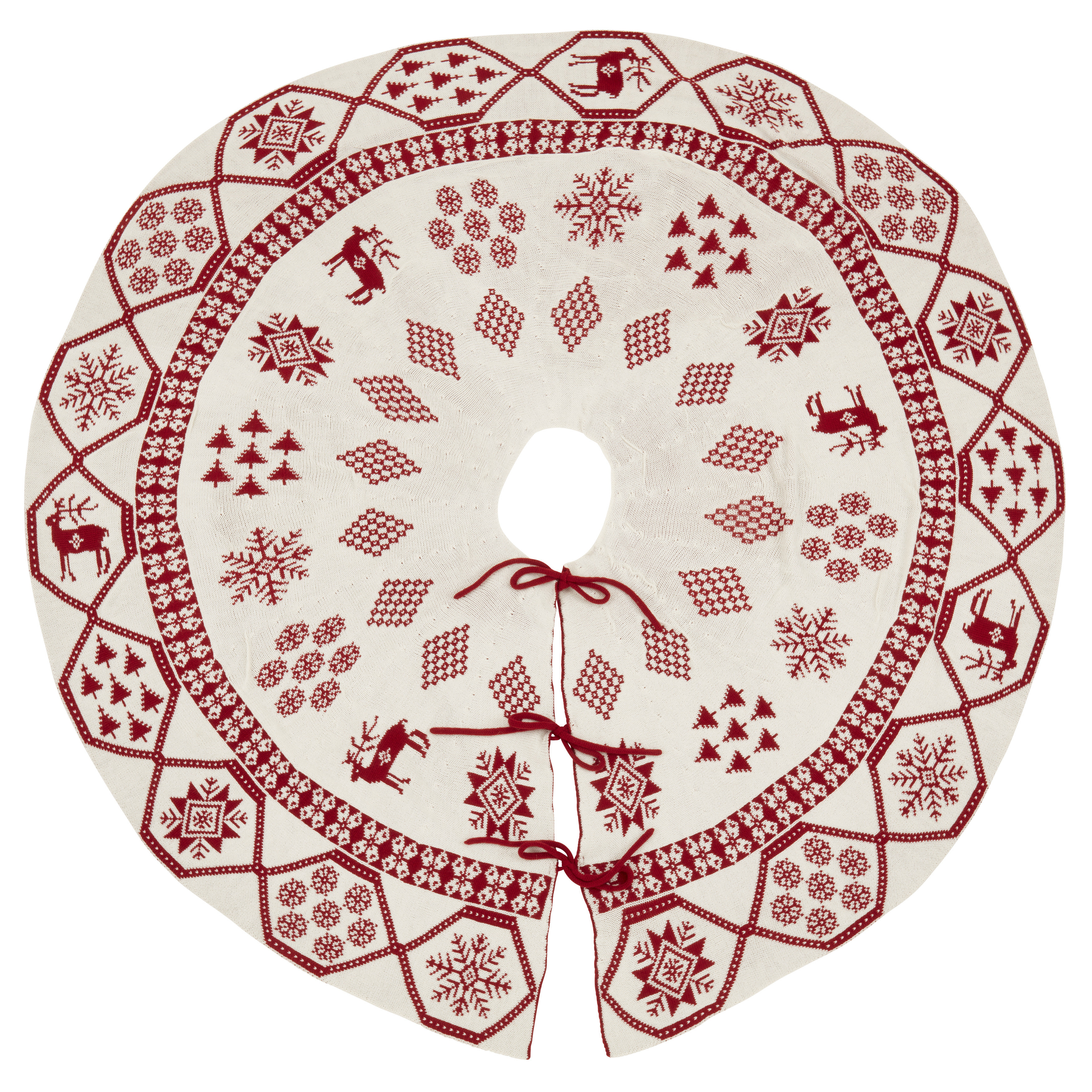 Saro Two-Way Festive Knit Tree Skirt - Wayfair Canada