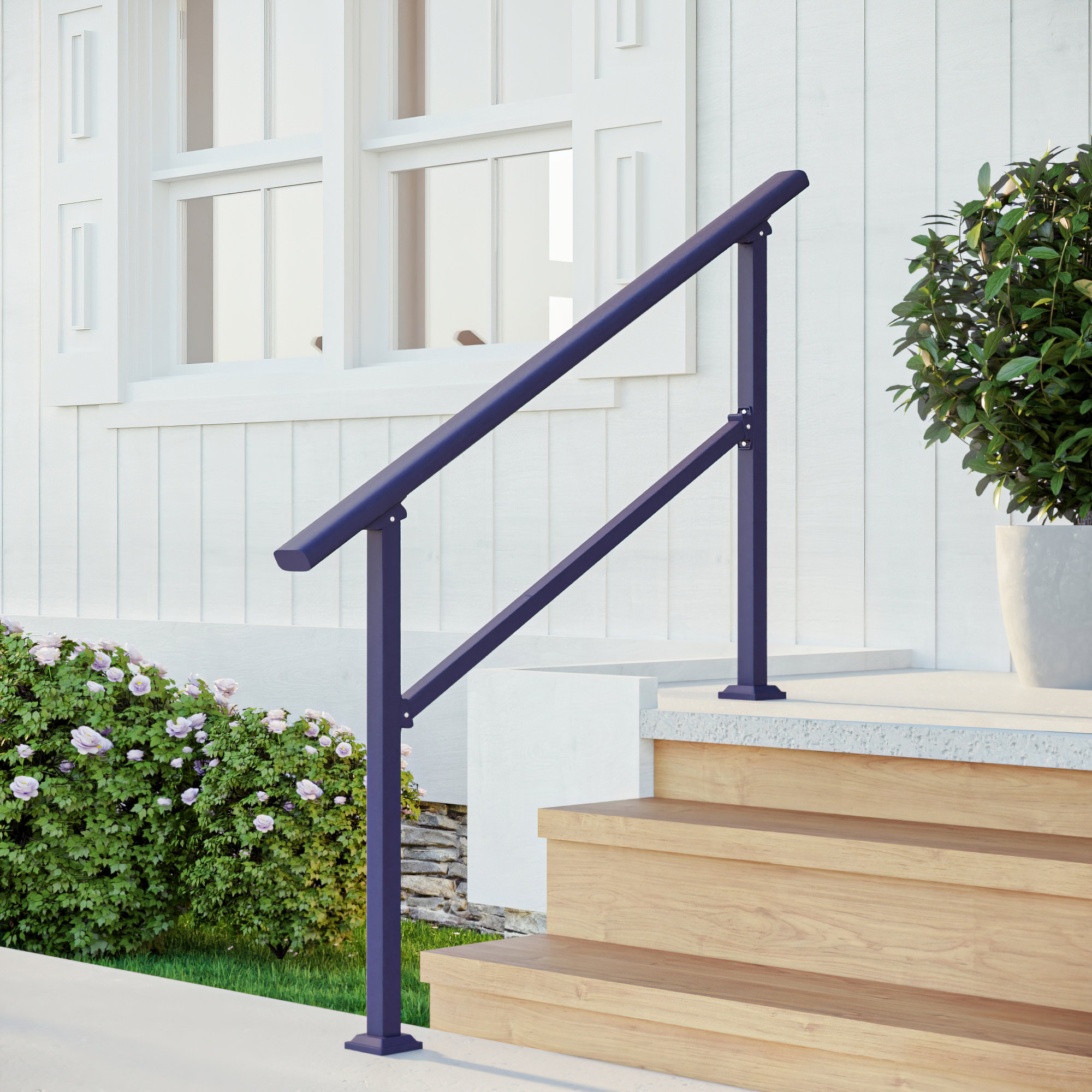 CR Home Hand Rails for Outdoor Steps for Porch, Deck, & Balcony Railing ...