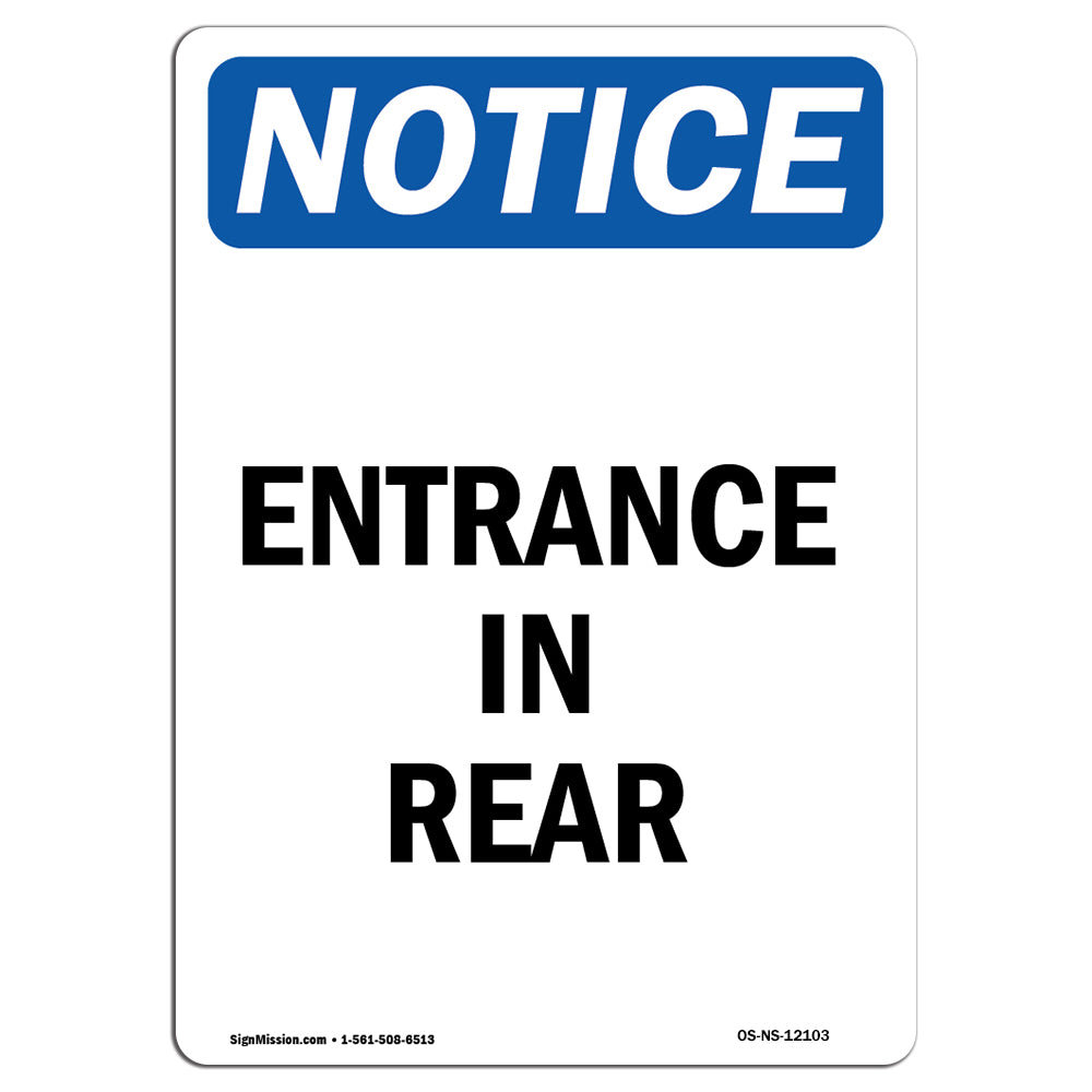 SignMission Entrance in Rear Sign | Wayfair