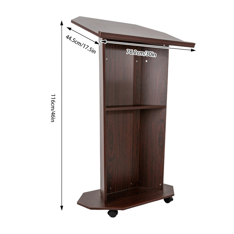 YaoTown 46'' Wood Full Podium with Wheels | Wayfair