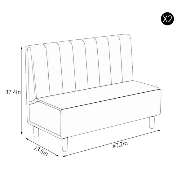 Visual card holder Stylish Simple Restaurant Hotel Bench Faux Leather ...