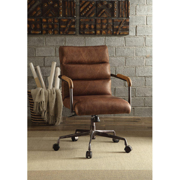 Genuine Leather Office Chairs You'll Love | Wayfair