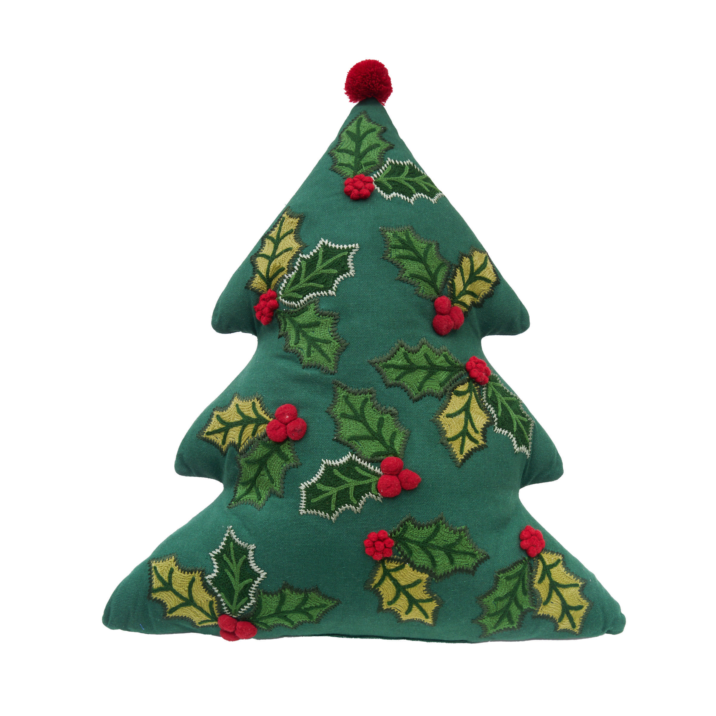 C&F Home Holly Christmas Tree Shaped Pillow | Wayfair