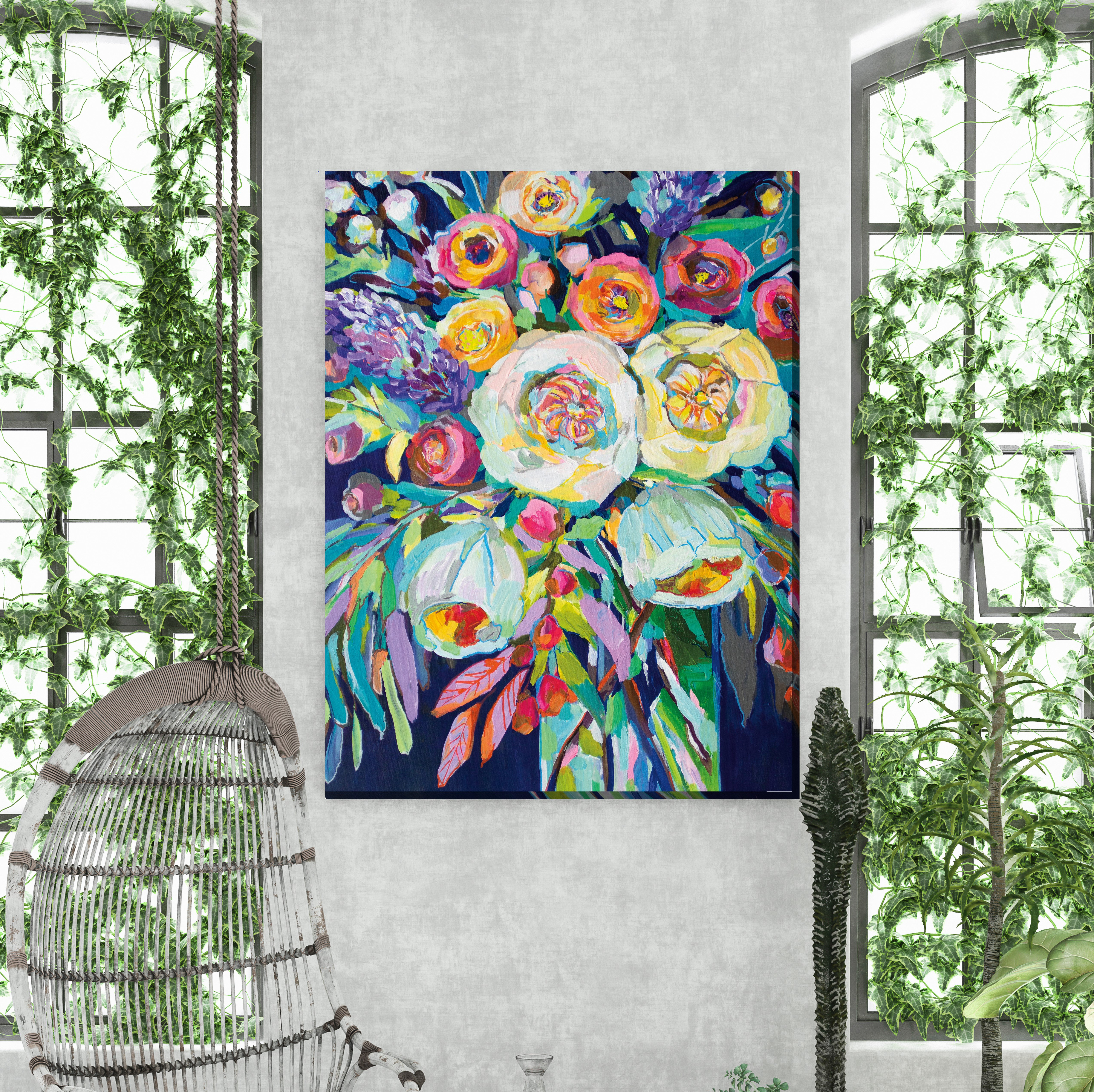 Red Barrel Studio® Exilasse Luminous Outdoor Canvas Art | Wayfair