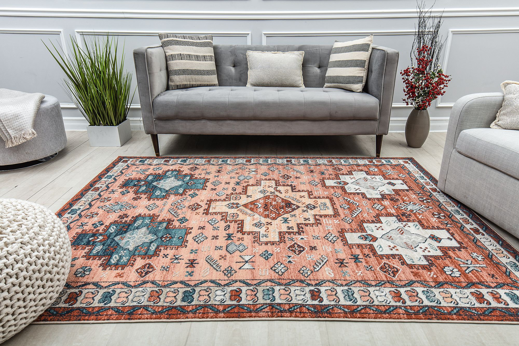 Bungalow Rose Claire Vintage Boston Brick Area Rug | Wayfair