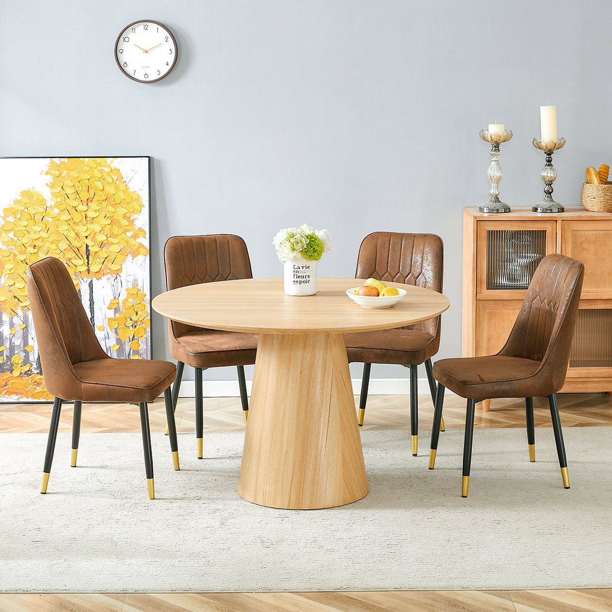 Mercer41 Round Dining Table Set - Wayfair Canada