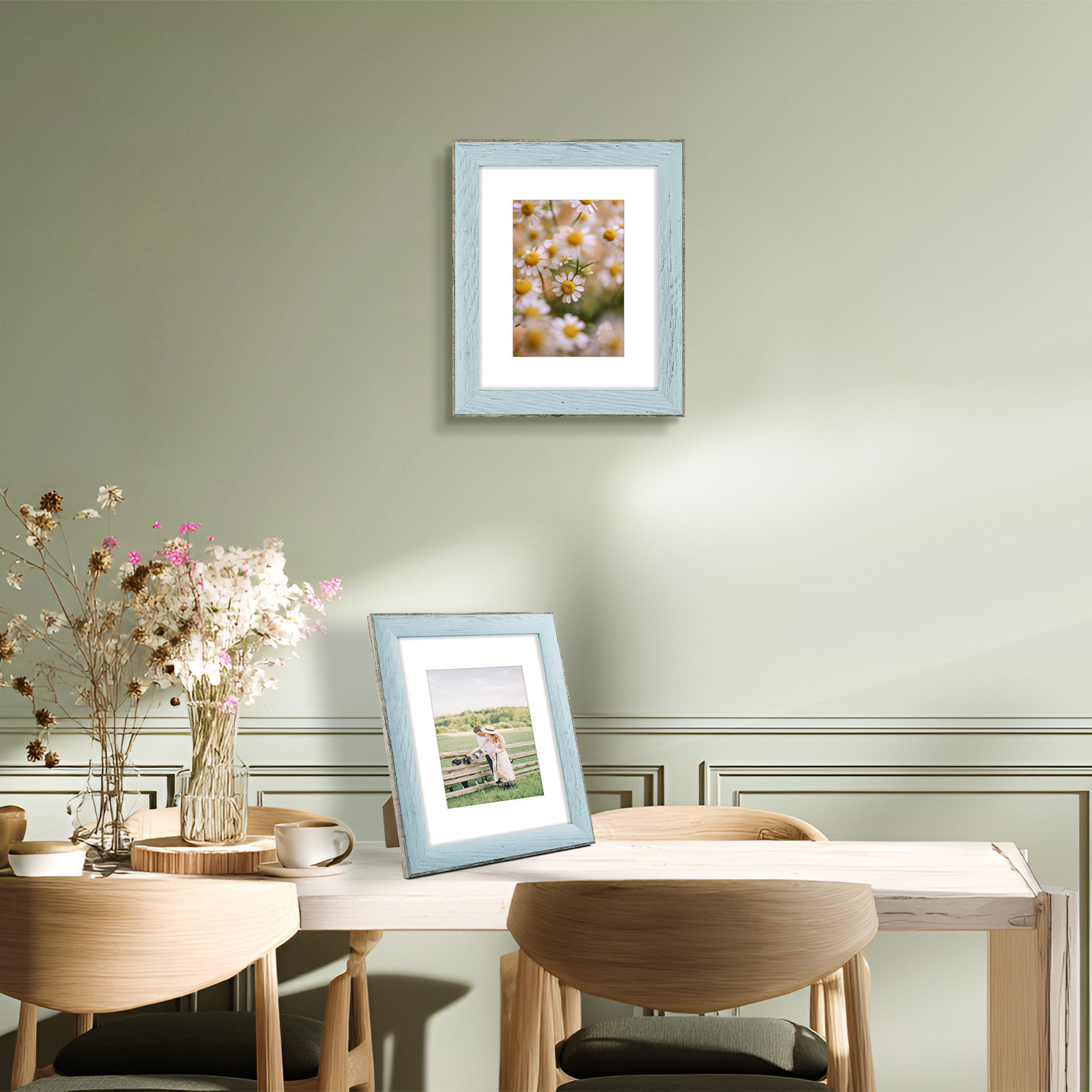 Ebern Designs Gallery Wood Matted Frame Set,Wall or Tabletop | Wayfair