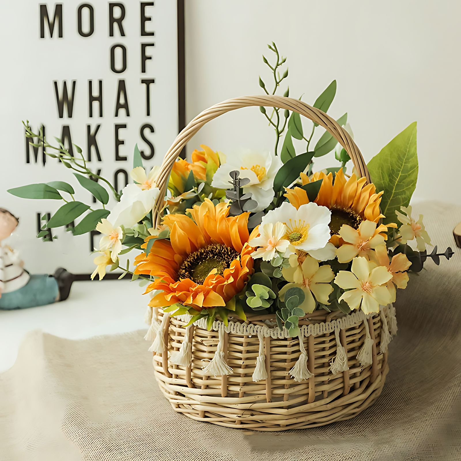 Primrue Silk Floral Art Decor - Artificial Flowers For Living Room ...