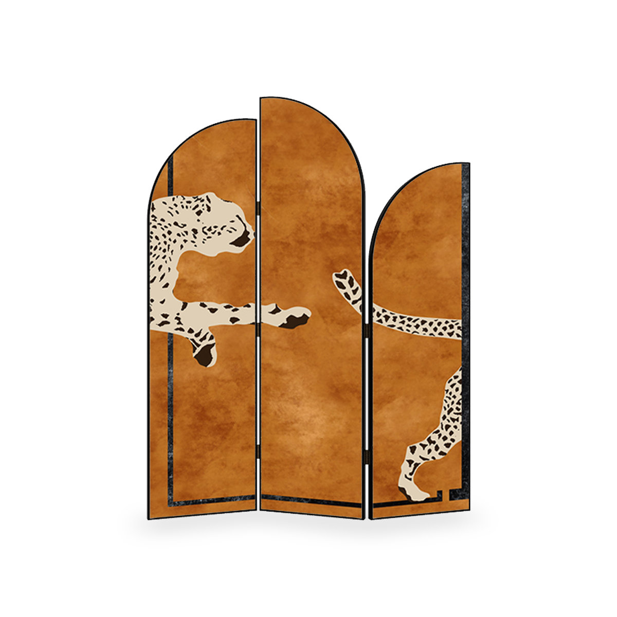 Everly Quinn 19.69" Orange Free Form Solid Wood Room Dividers | Wayfair