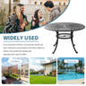 Astoria Grand Cast Aluminum 48" Patio Table Outdoor Dining Table Round ...