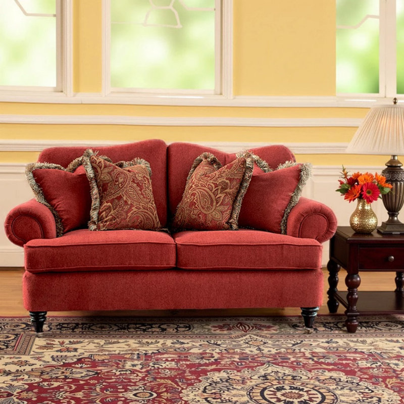 Walkoly Creative Red Fabric Sofa | Wayfair