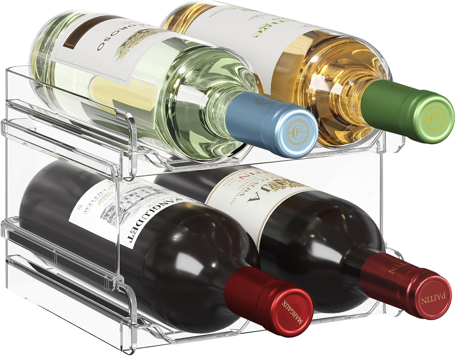 Wrought Studio™ Plastic Stackable Wine Rack For Refrigerator, Cabinet ...