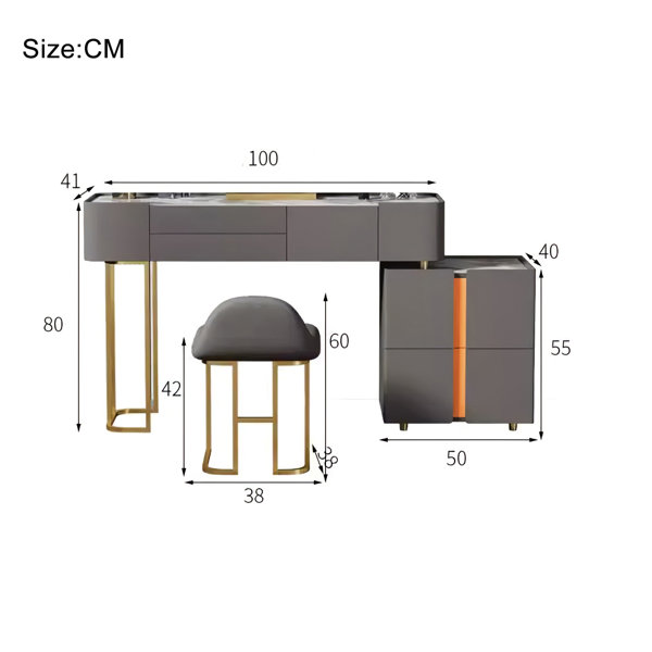 Everly Quinn Zeniah Vanity | Wayfair