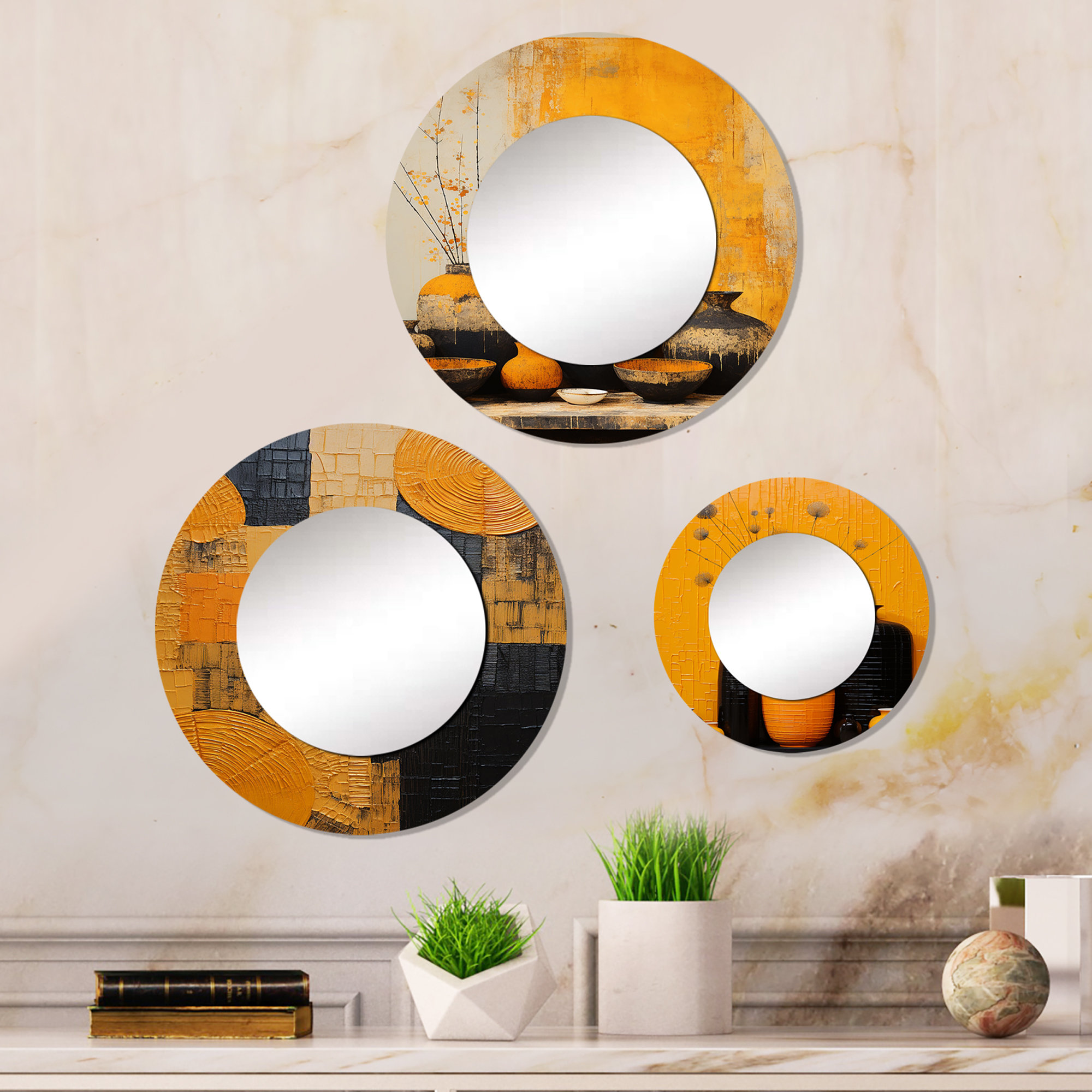 Ivy Bronx Reenan Aluminum Round Wall Mirror | Wayfair