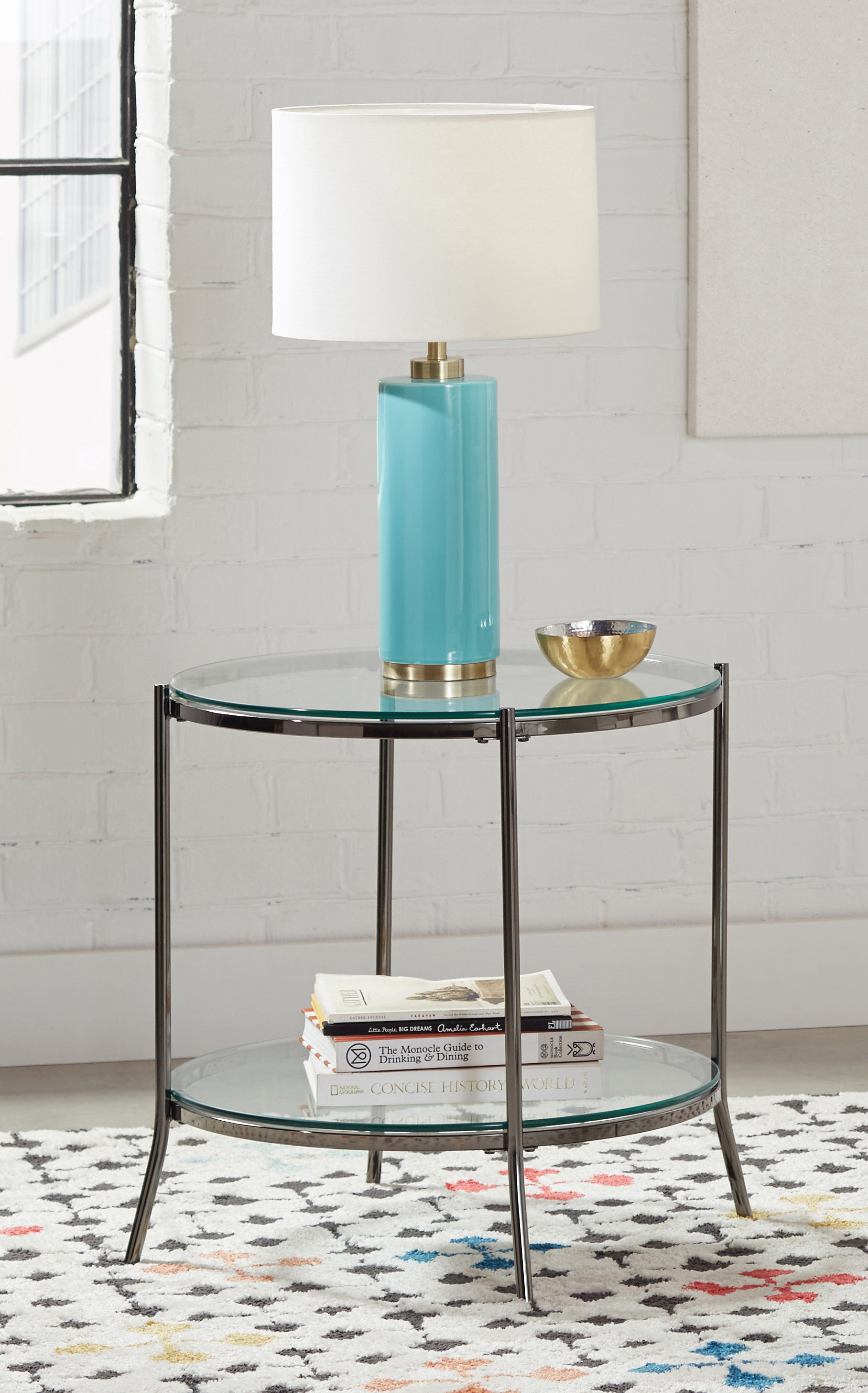 Latitude Run® Laurie Round Glass Top End Table & Reviews - Wayfair Canada