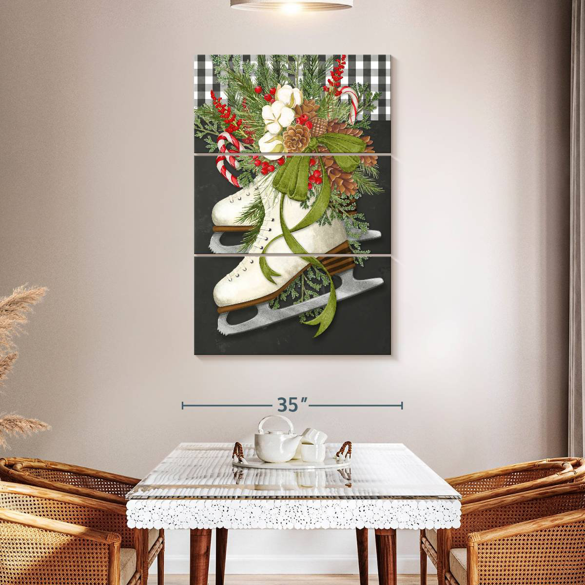 The Holiday Aisle® Lelend Gingham Balls III | Wayfair