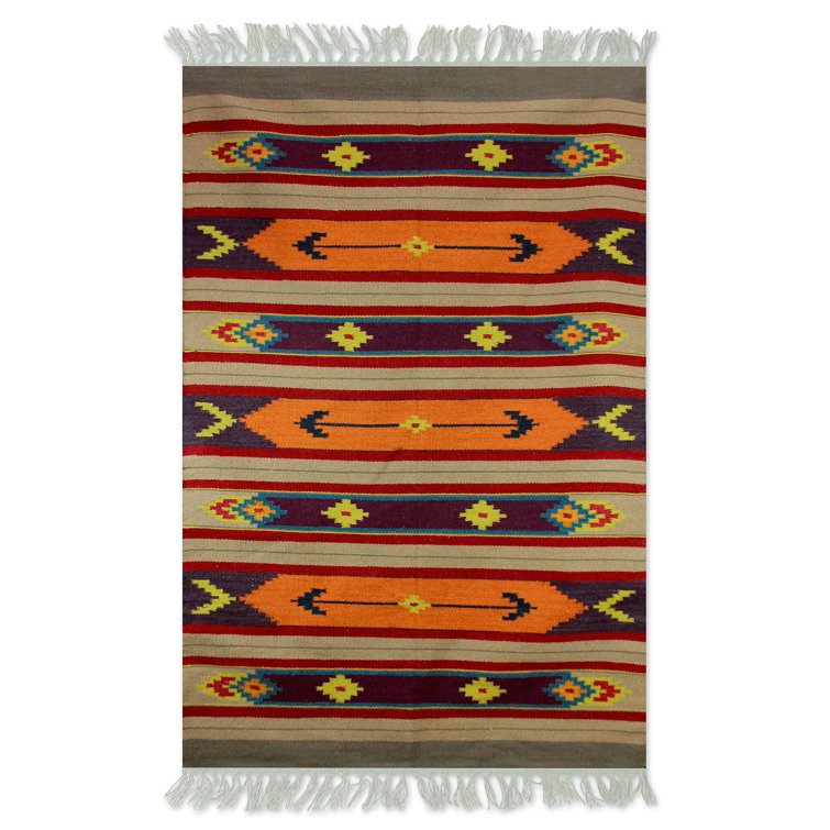 Foundry Select Flatweave Wool Southwestern Rug | Wayfair