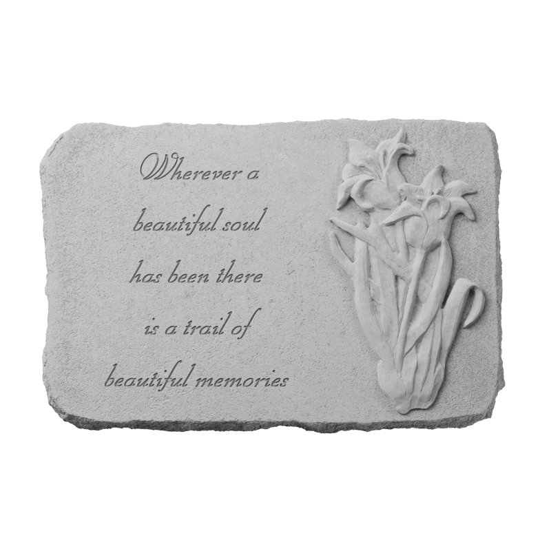 Trinx Wherever a Beautiful Soul Memorial Stone | Wayfair