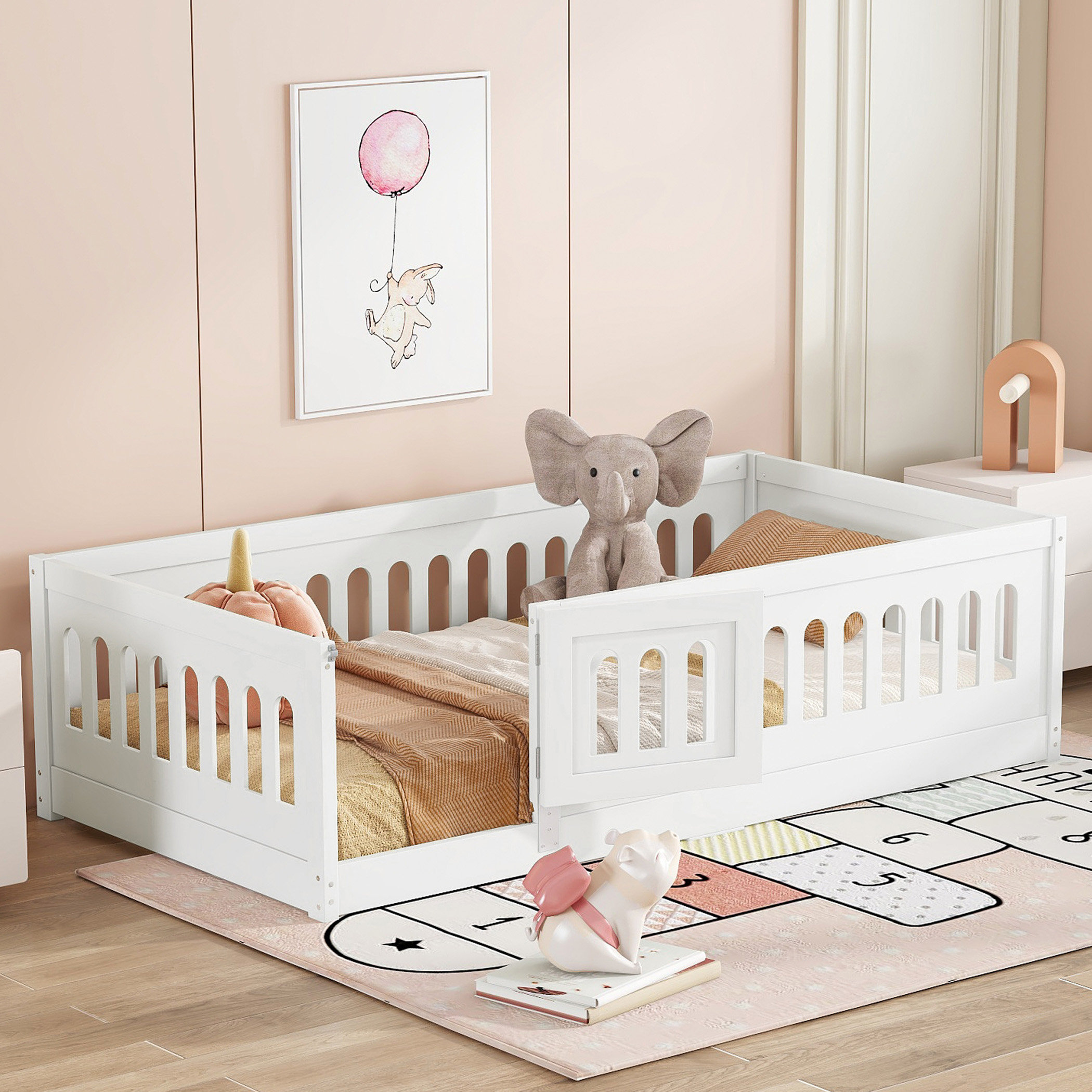 Harriet Bee Floor Bed, Integral Construction With Super High Security ...