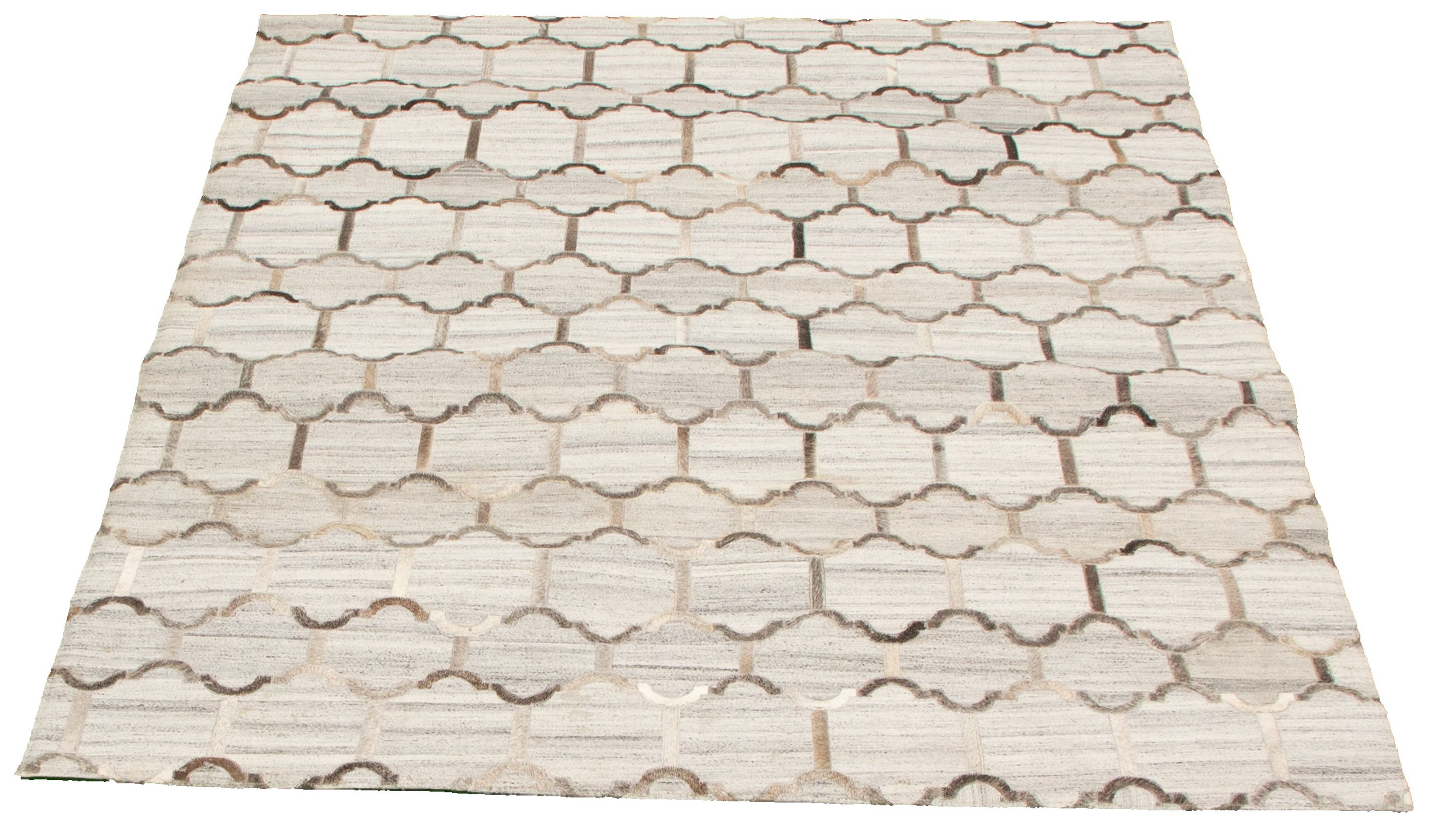 Red Barrel Studio® Artiste Patchwork Handmade Cowhide Rectangle 5'4" x ...