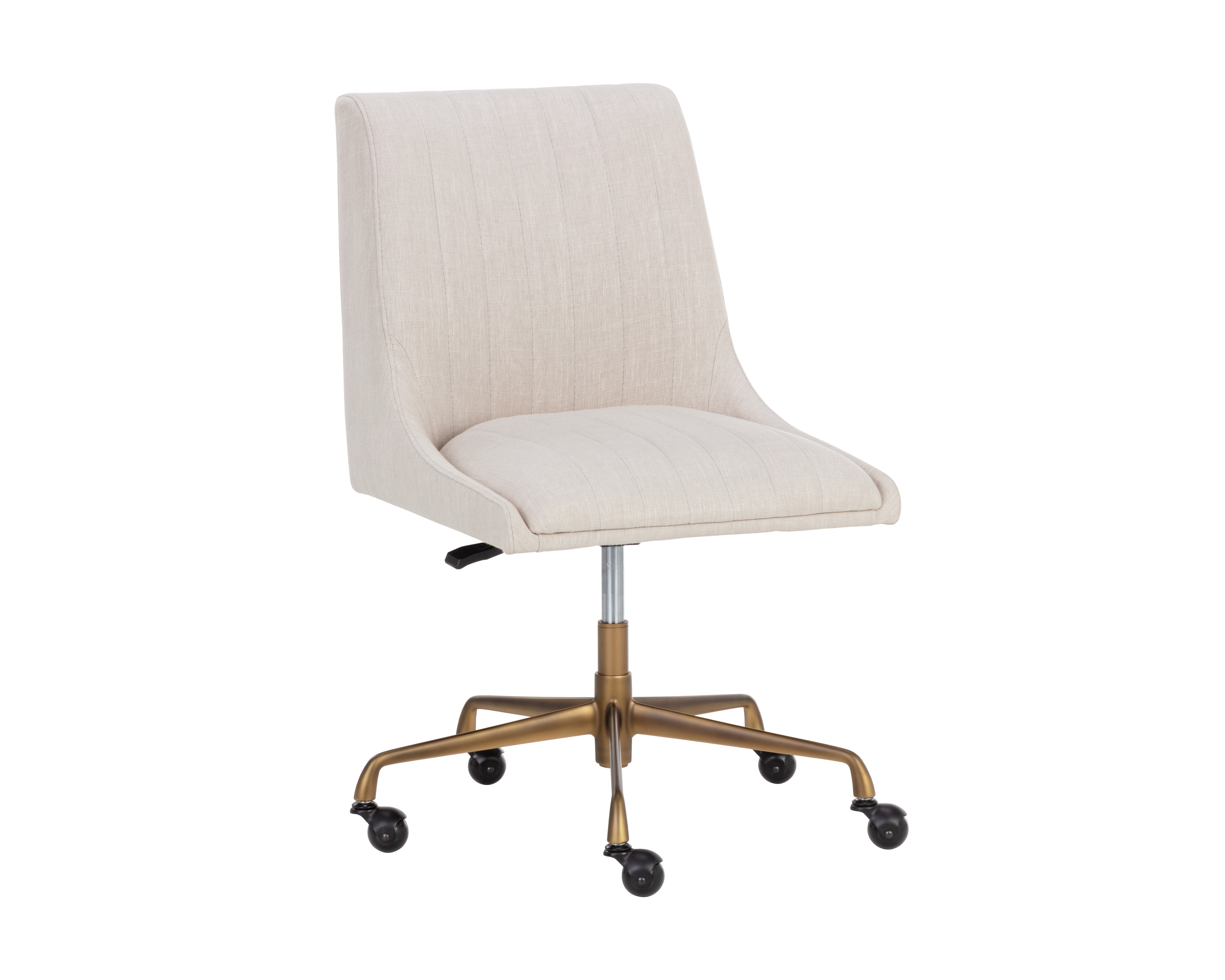 Everly Quinn Yaira OFFICE CHAIR - BEIGE LINEN | Wayfair
