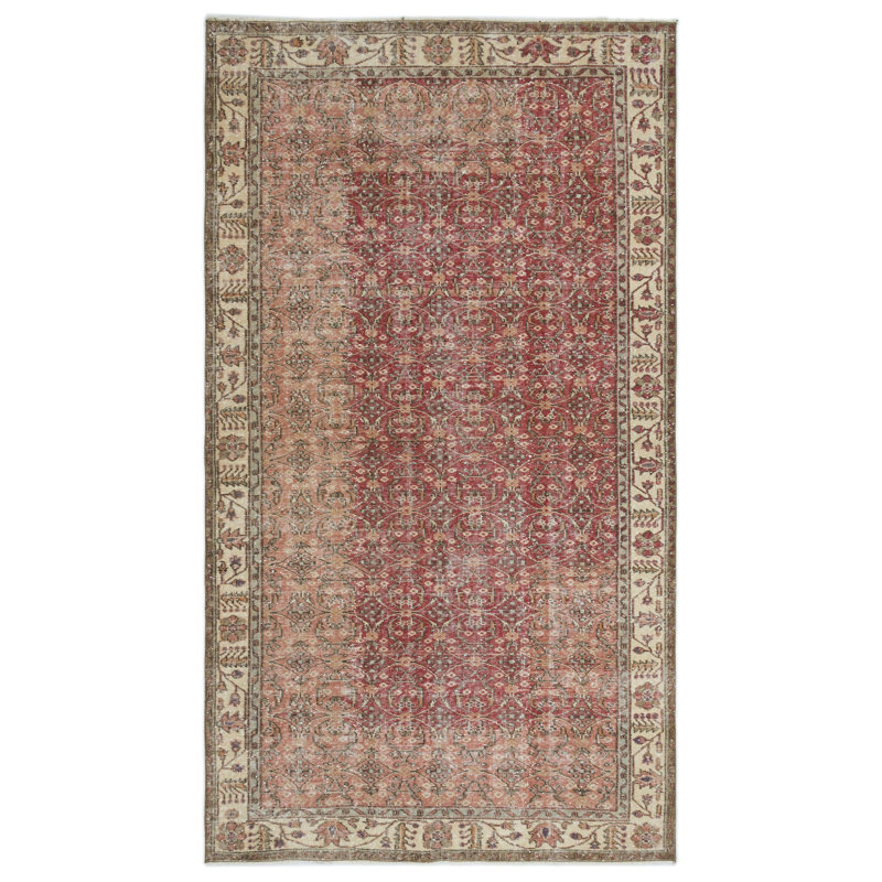 Williston Forge Hygema Atina Beige Vintage Wool Handmade Area Rug | Wayfair