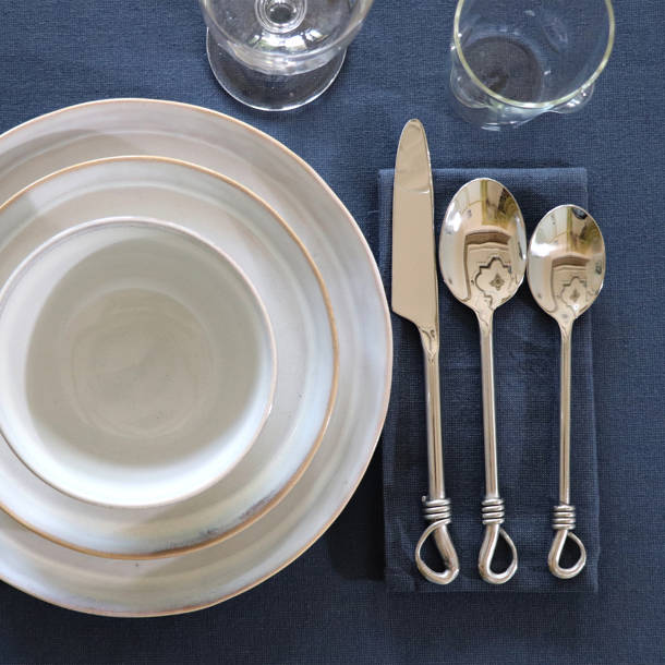 Gourmet Settings Silver Tear 20 Piece Flatware Set, Service for 4 ...