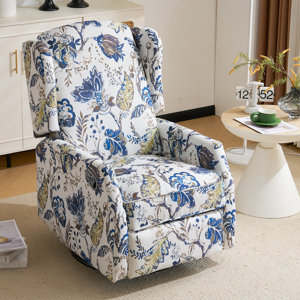 Lark Manor™ Swivel Rocker Recliner,Wingback Recliner Chair,Floral ...