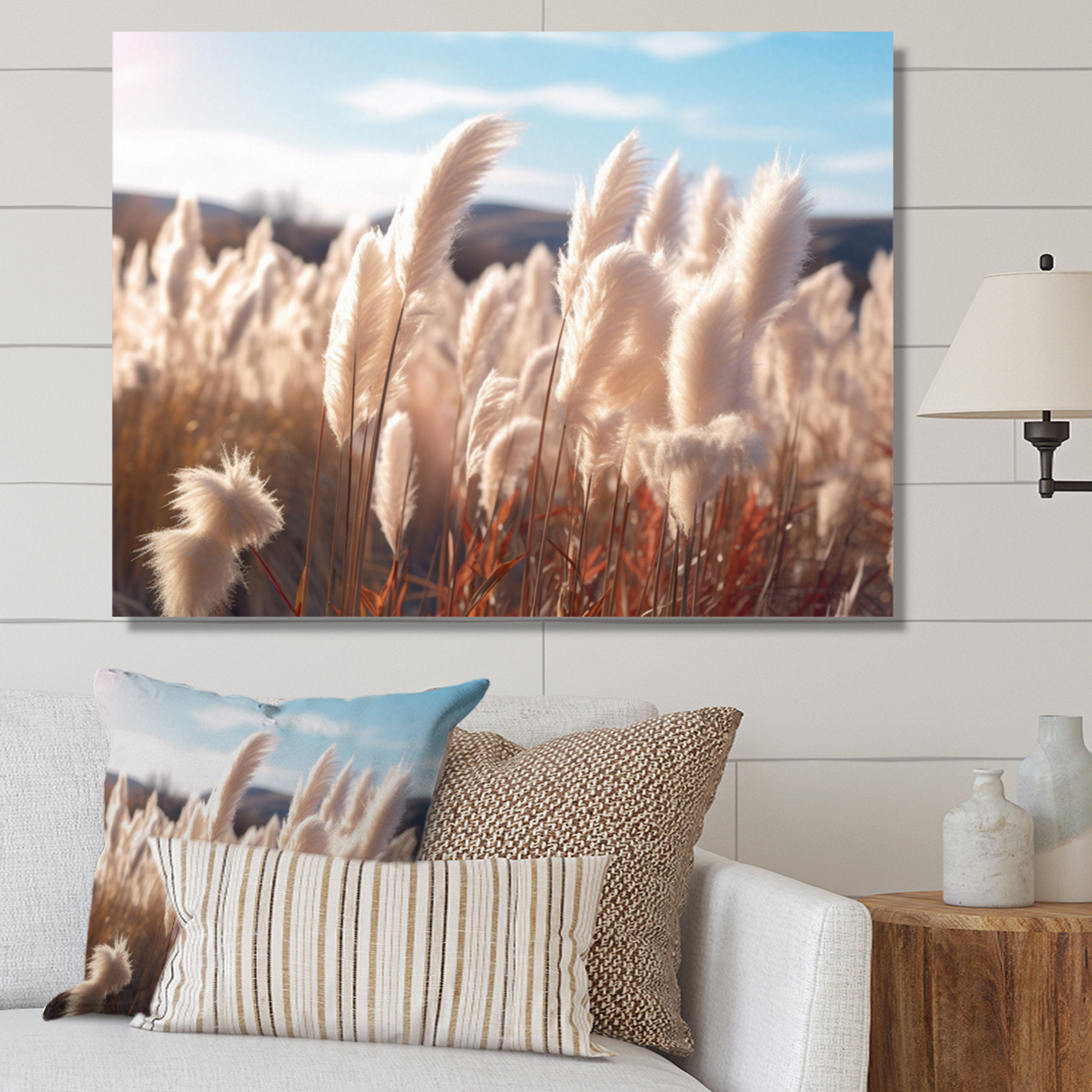 Latitude Run® White Pampas Meadows I On Canvas Print | Wayfair