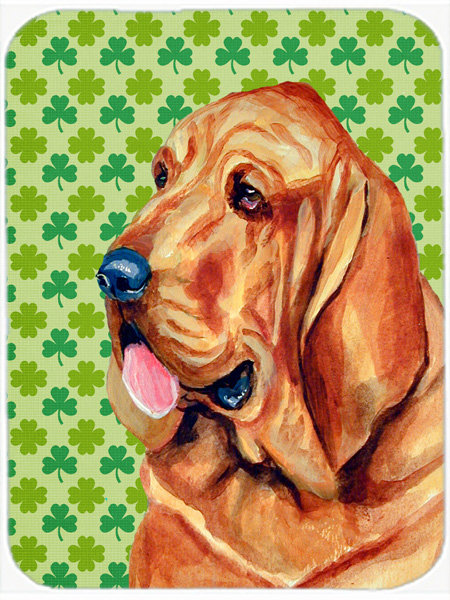 Caroline's Treasures Shamrock Lucky Irish Bloodhound St. Patrick's Day ...
