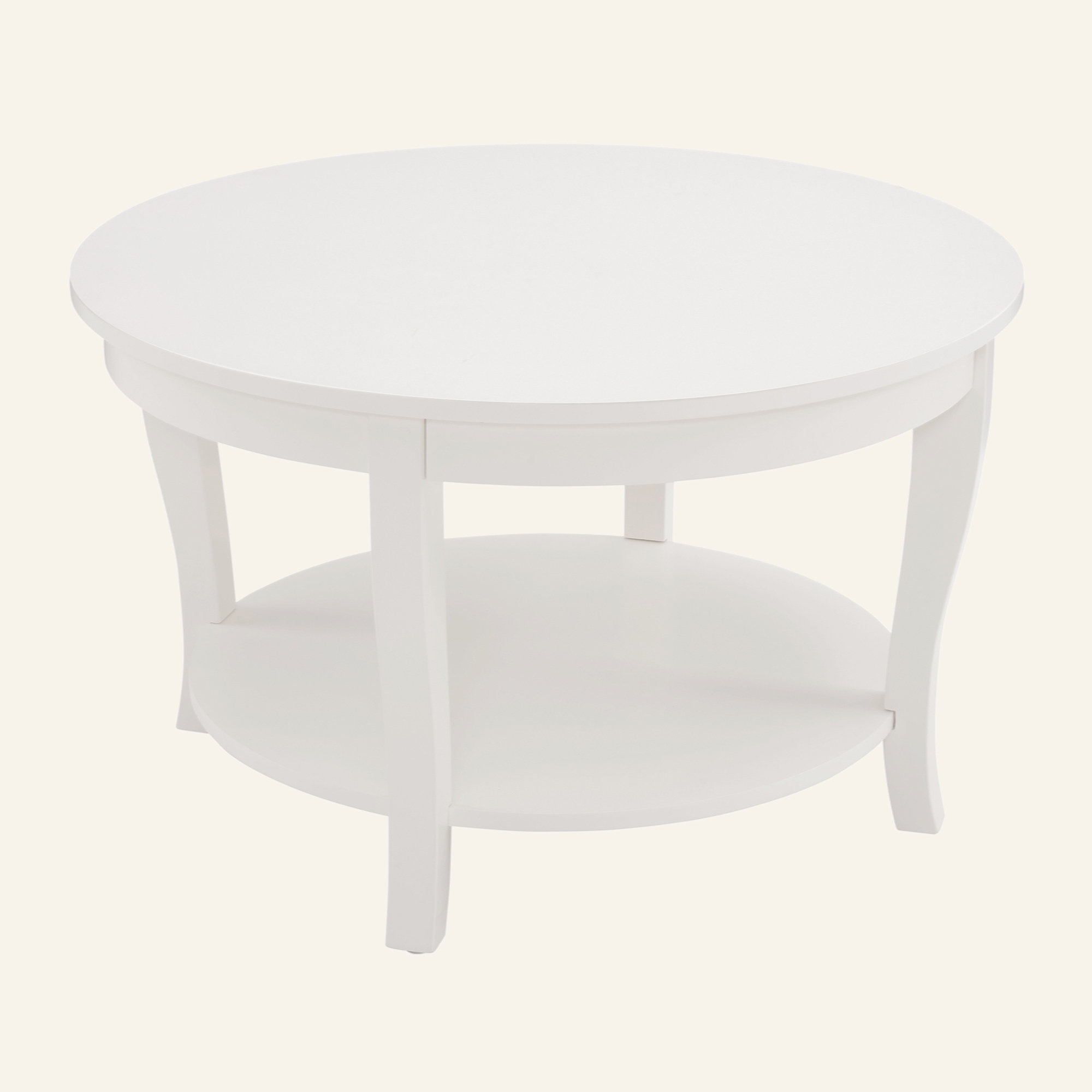 Red Barrel Studio® Traditional Round Coffee Table With Open Storage ...