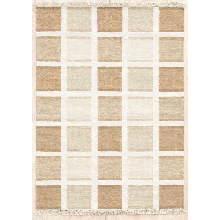 Union Rustic Jarod Handmade Kilim Wool Sand Rug | Wayfair.co.uk