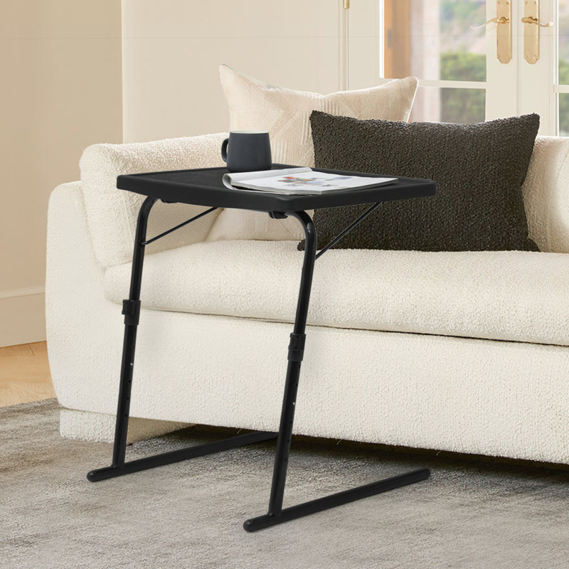 Ebern Designs Krystell 22" Sled Base Tilting TV Tray Table, Flip Top ...