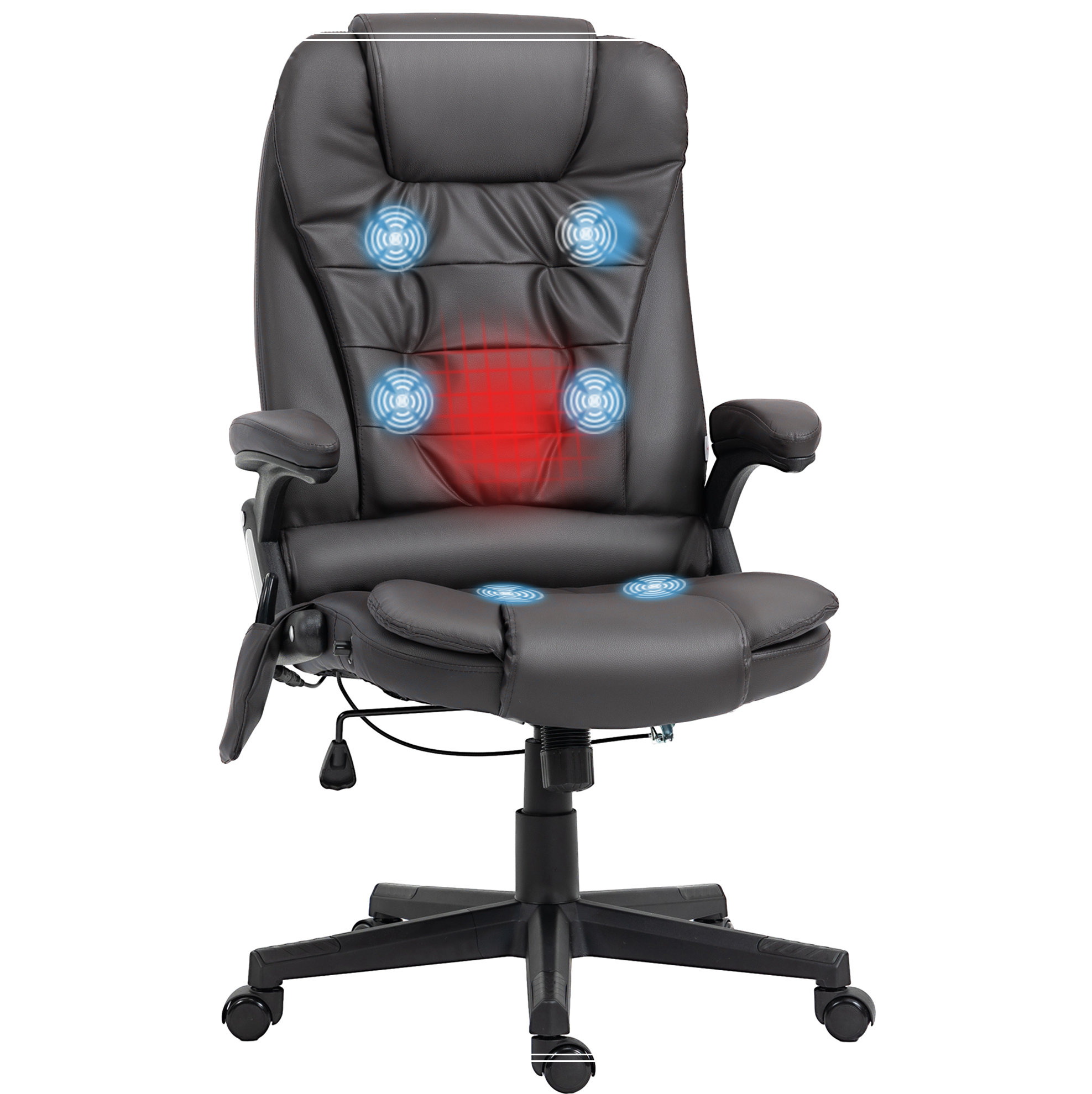 Red Barrel Studio® High Back Vibration Massage Office Chair with 6 ...