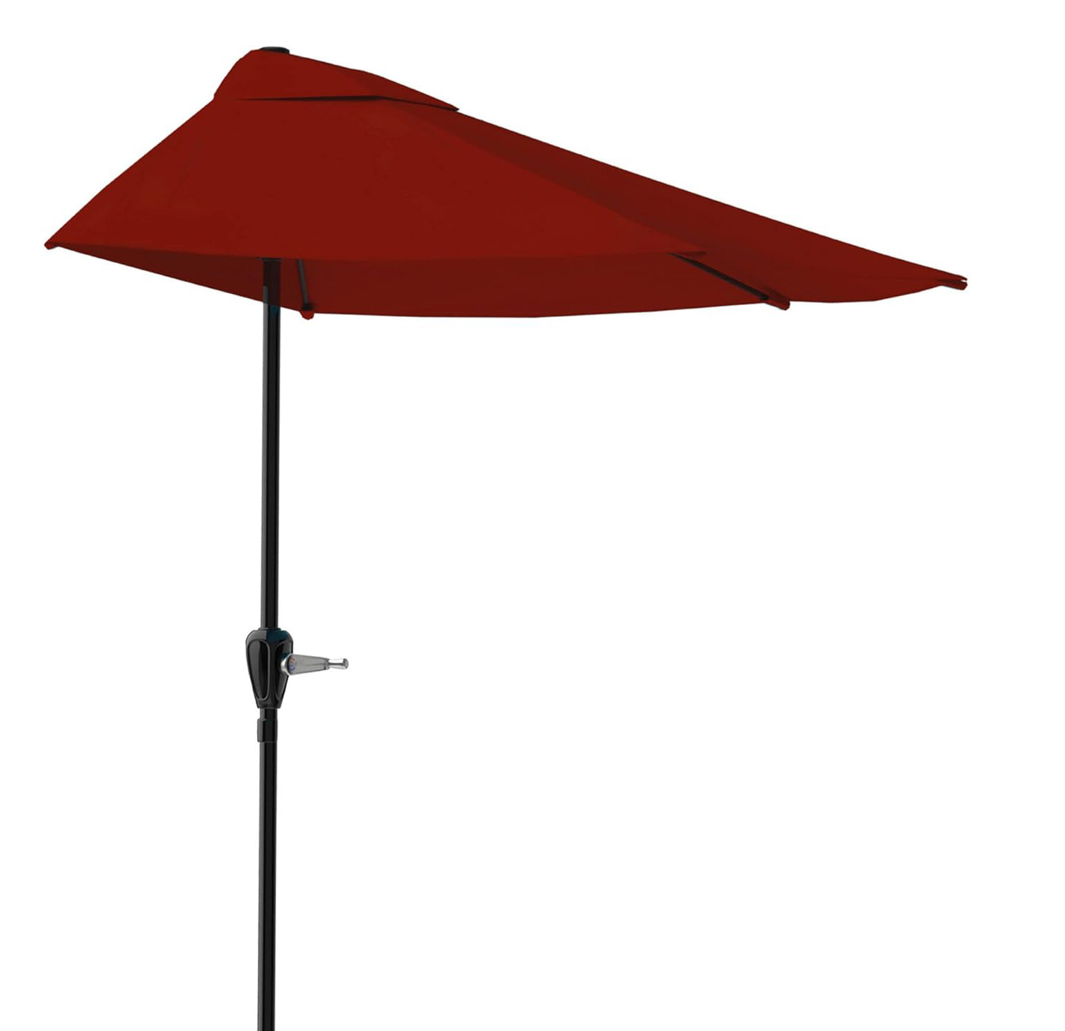 Arlmont & Co. Demi-parasol rouge de 9 pi avec manivelle - Abri de patio ...