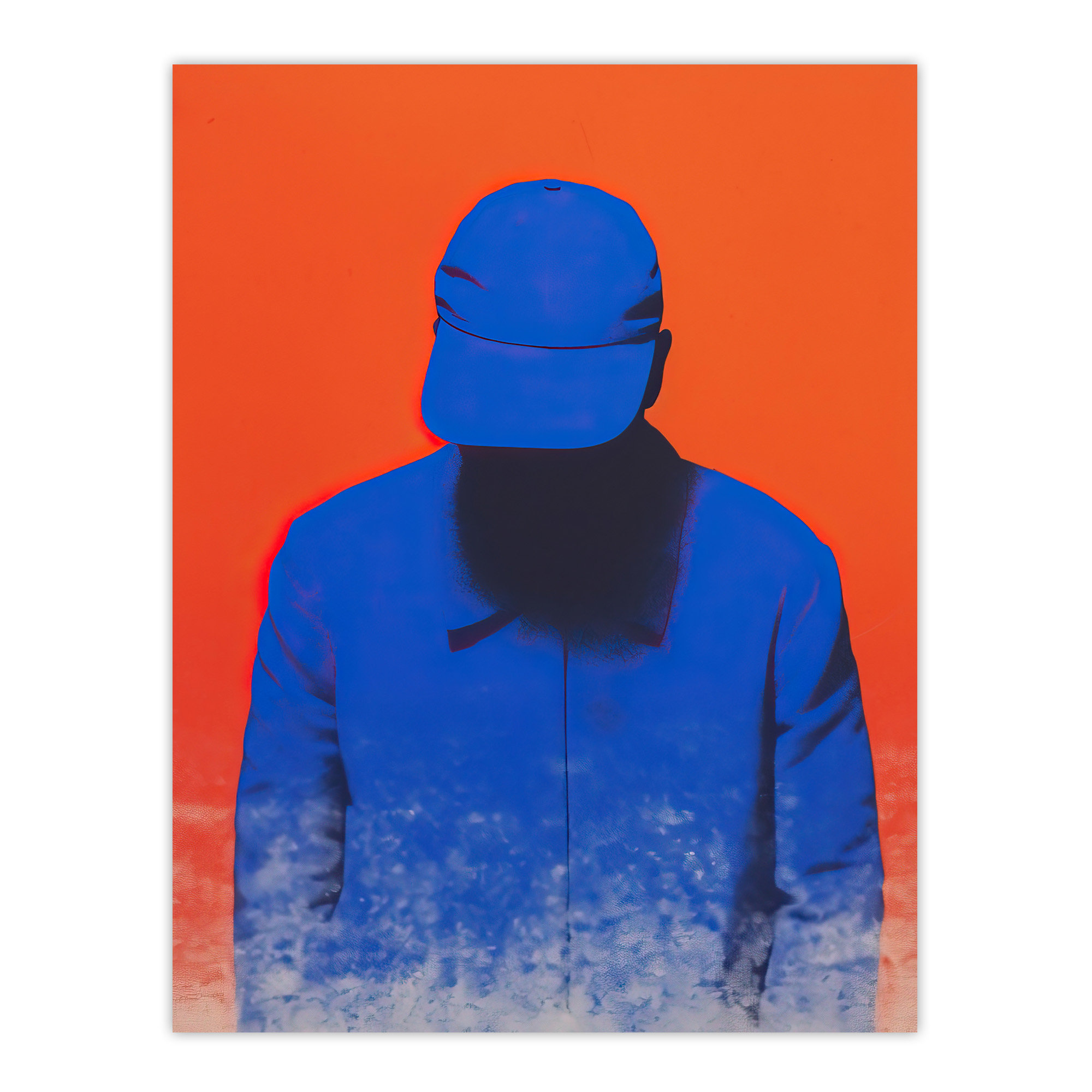 Wee Blue Coo Wall Art Print Invisible Conceptual Colour Block Portrait ...