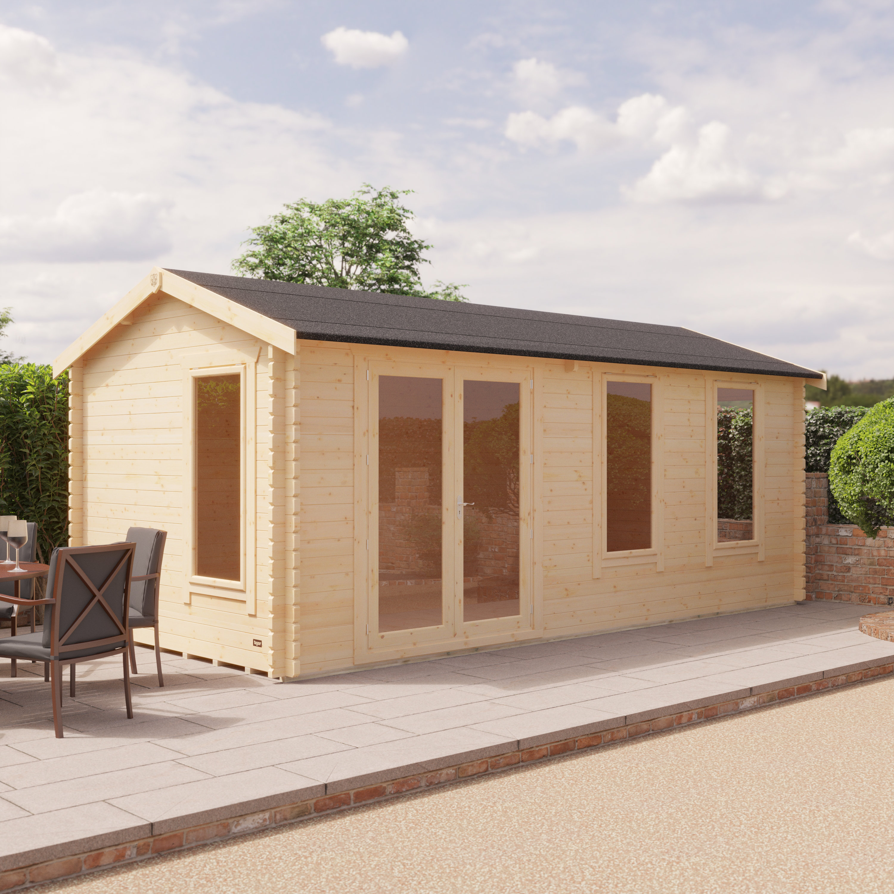 Tiger Sheds The Gamma Tongue & Groove Log Cabin 20x10w | Wayfair.co.uk