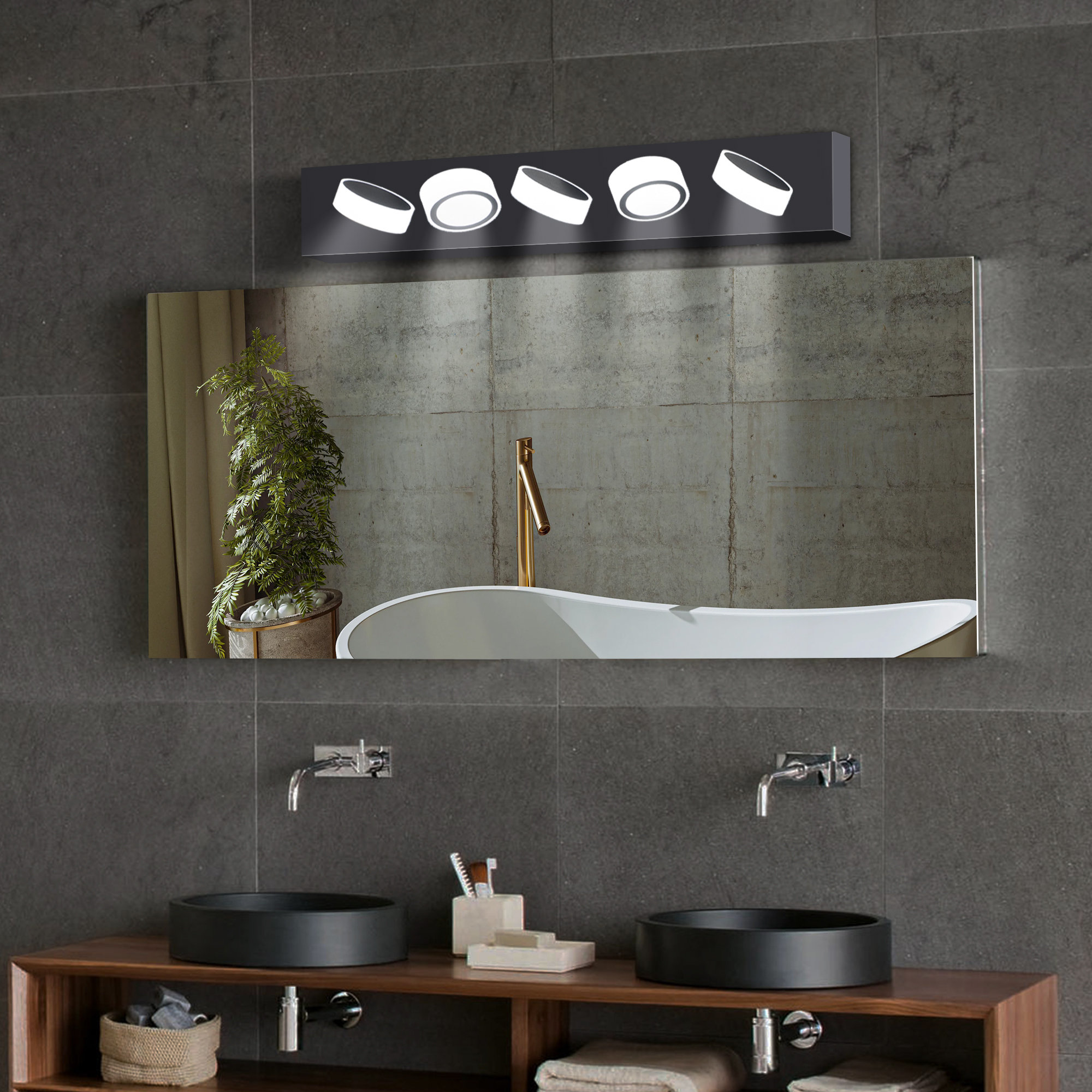 Brayden Studio® Camadine 5 - Light LED Bath Bar | Wayfair