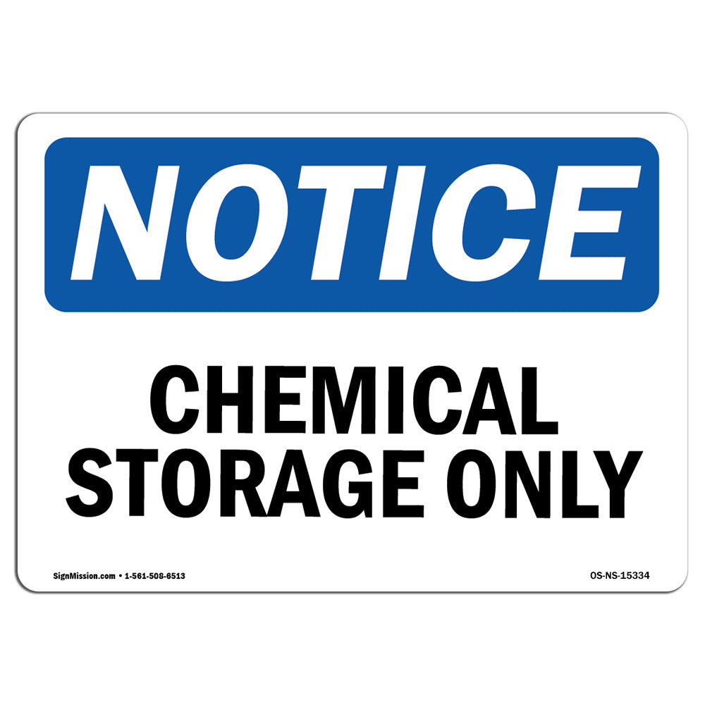 SignMission Chemical Storage Only Sign | Wayfair
