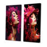 Mercer41 Magenta Woman Portrait Memoirs - Woman Canvas Prints Set Of 2 ...