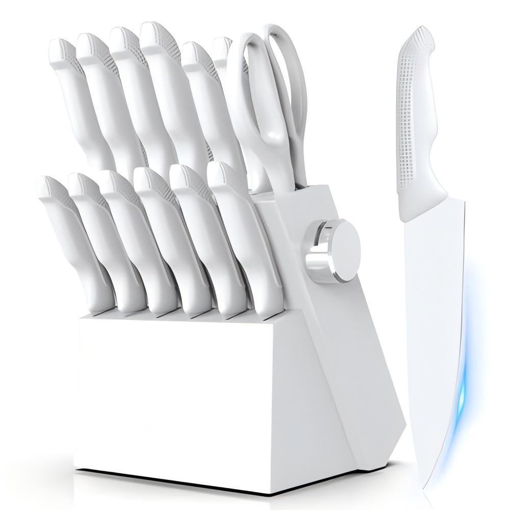 DONGWANDINGCHEN Knife Sets With Block,Knife Set Stainless Steel Kitchen ...