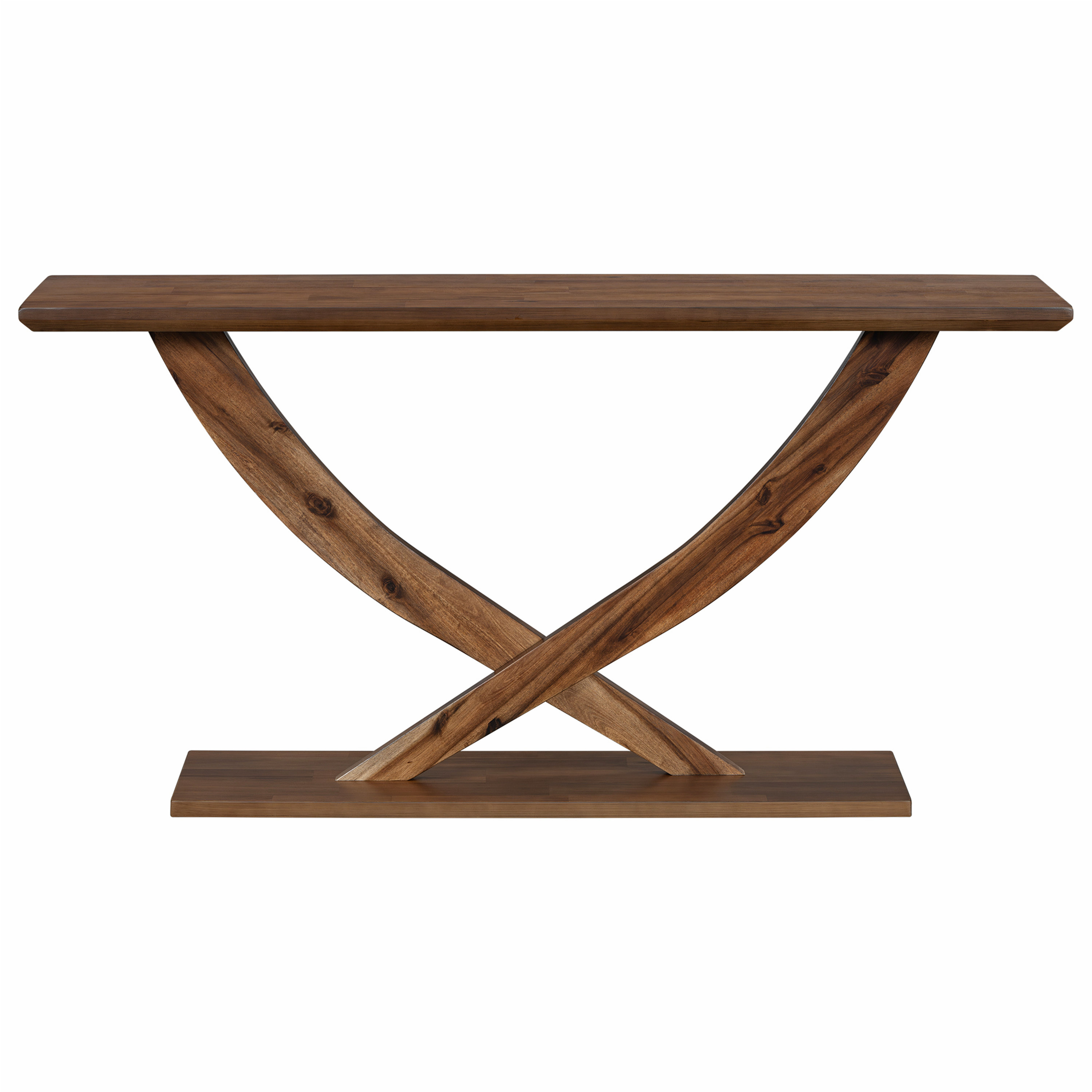 Latitude Run® 57'' Modern Rustic Console Table with Cross-Leg Design ...