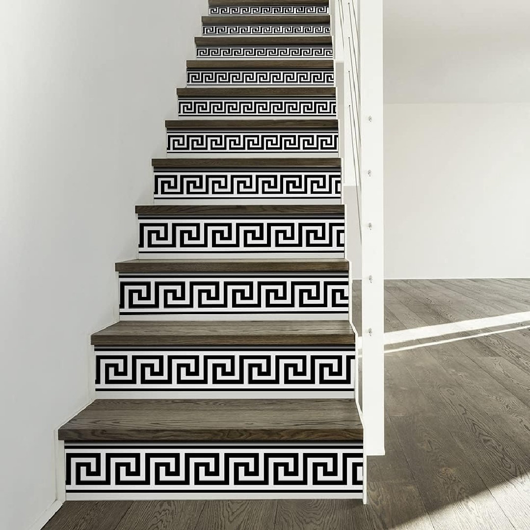 OFFICE FURNITURE 4 LESS 13 Pcs Geometric Pattern Waist Lines Stair ...