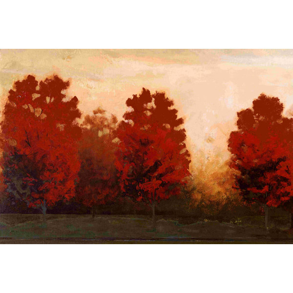 Millwood Pines " Autumn Tree Line " Painting Print on Canvas | Wayfair