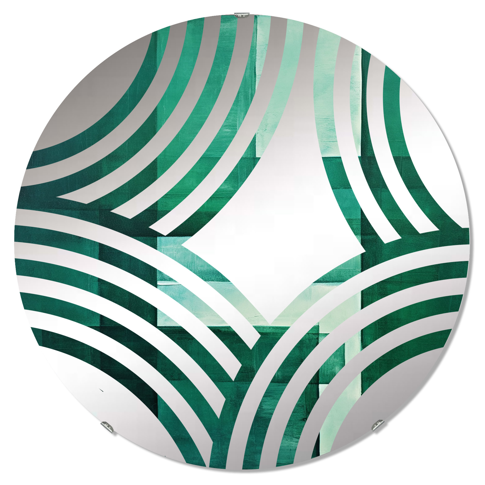 East Urban Home Green Cubic Line Art Deco - Baptist Fan Decorative ...