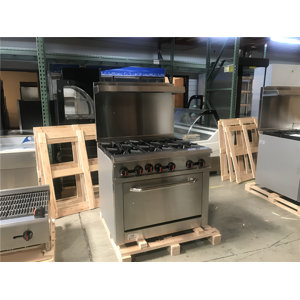 Elite Kitchen Supply 42 in. W 6 Burner Freestanding Commercial Single ...