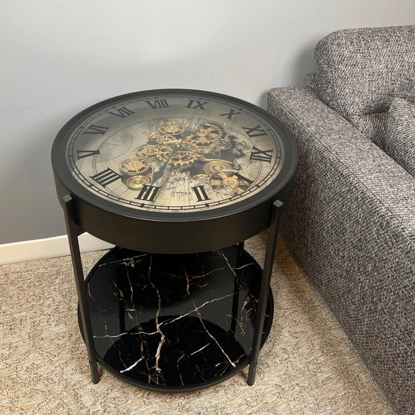 Ebern Designs Clock Side Table | Wayfair.co.uk