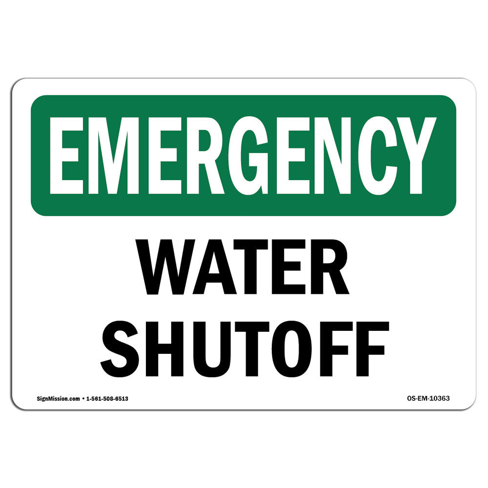 SignMission OSHA EMERGENCY Water Shutoff Sign - Wayfair Canada