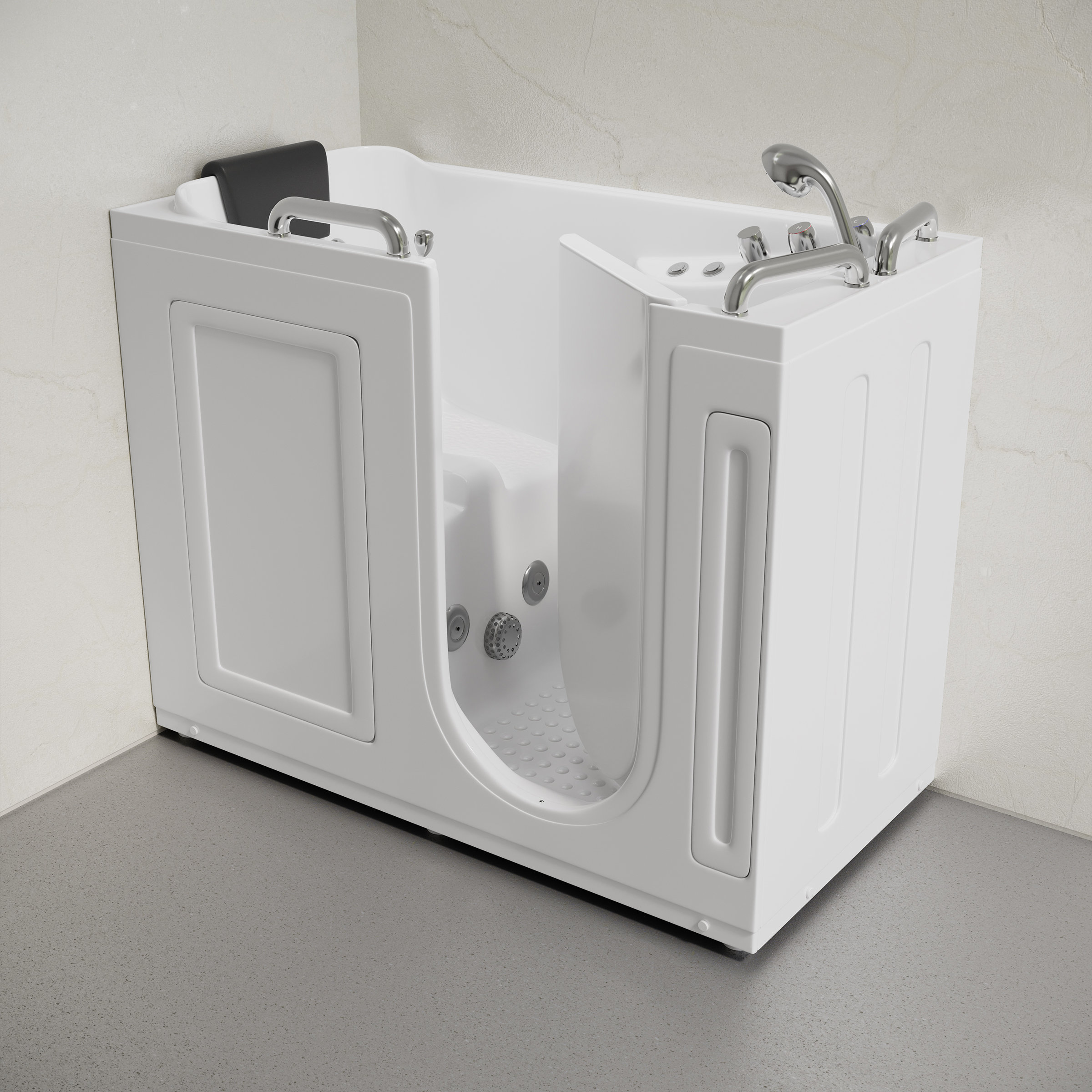 Swiss Madison Auvergne 53" X 27" ADA Drain Walk-In Soaking Bathtub With ...